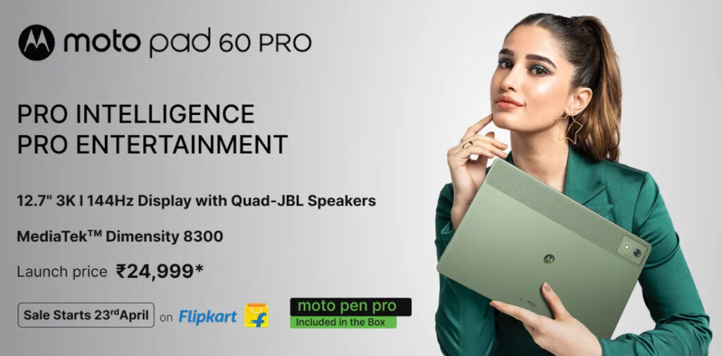 moto Pad 60 PRO launched in India at ₹26,999 featuring 12.7-inch 3K ...