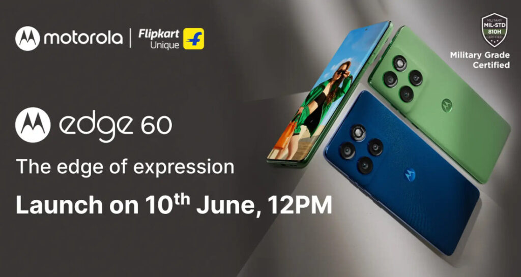 motorola edge 60 launching in India on 10th June, to feature Dimensity ...