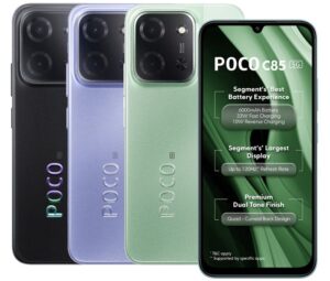POCO C85 5G launched in India at ₹11,999 featuring 6000mAh battery, Dimensity 6300, HyperOS 2 ...